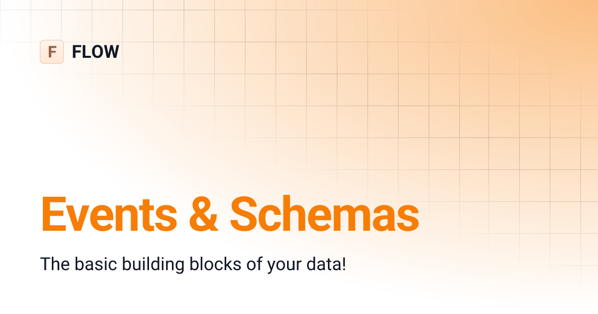 Events & Schemas | FLOW